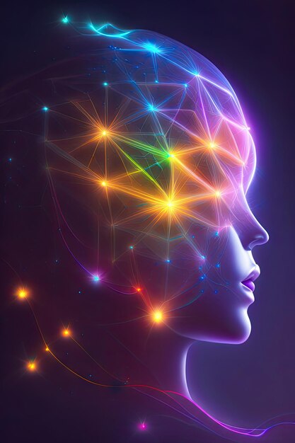 Premium AI Image | Glowing neural links network Premium AI Image | Glowing neural links network