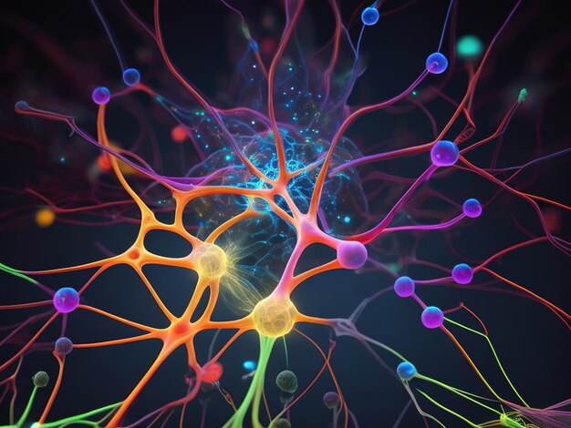 Premium AI Image | Glowing neuronal network Premium AI Image | Glowing neuronal network