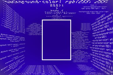 Premium Photo | Glowing purple coding programming background with ...