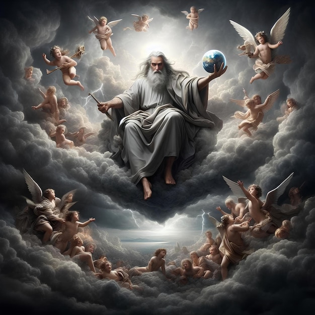 Premium Photo | God creating the world 2 Premium Photo | God creating the world 2