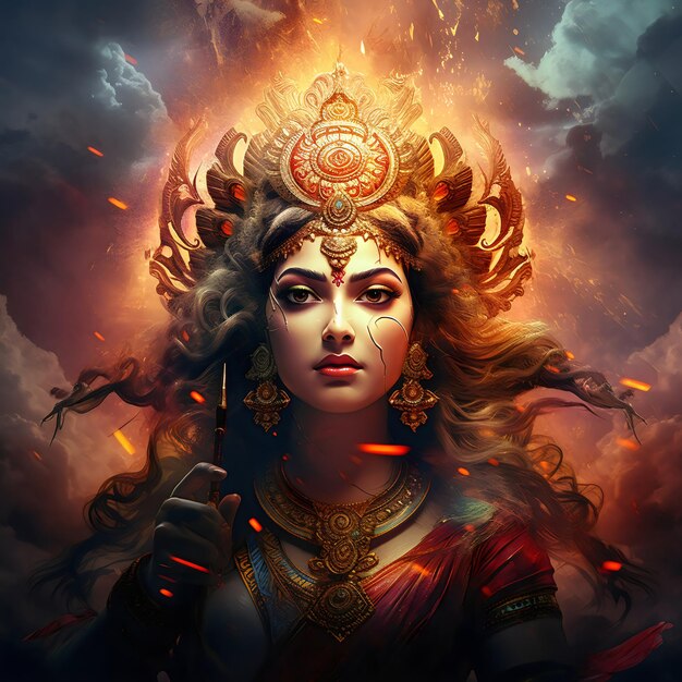 Premium AI Image | goddess durga images generative ai Premium AI Image | goddess durga images generative ai