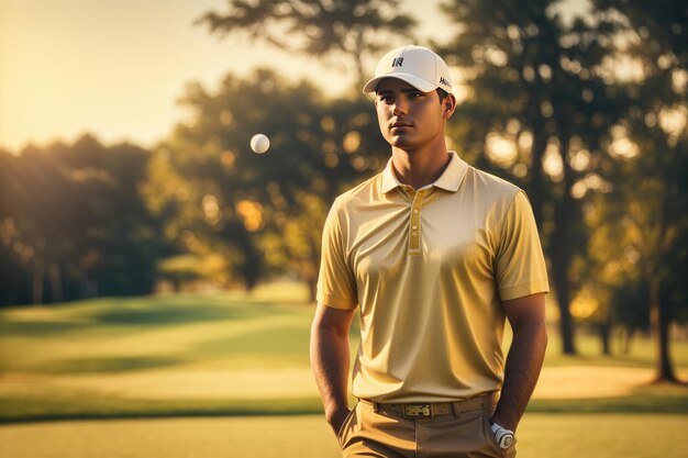 Premium Photo | Golf player abstract illustration ai generative Premium Photo | Golf player abstract illustration ai generative