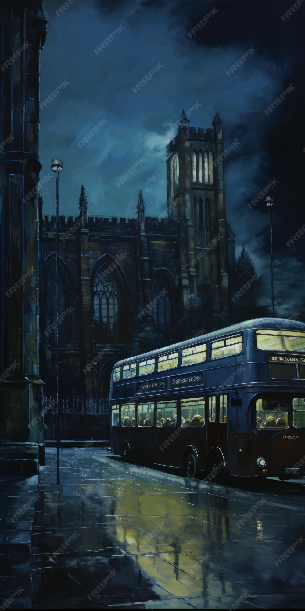Premium Photo | Gothic Revival Bus Station A Haunting Nighttime Journey Premium Photo | Gothic Revival Bus Station A Haunting Nighttime Journey