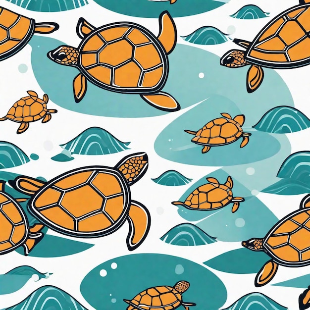 Premium Ai Image Graceful Turtle Swimming In Clear Waters