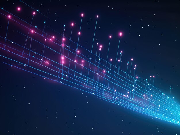 Premium AI Image | gradient lines connecting abstract dot points Premium AI Image | gradient lines connecting abstract dot points
