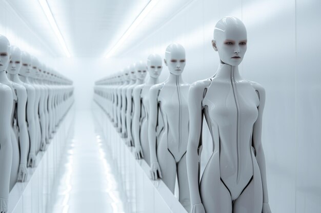 In a gradient white space a line of identity | Premium AI-generated image In a gradient white space a line of identity | Premium AI-generated image