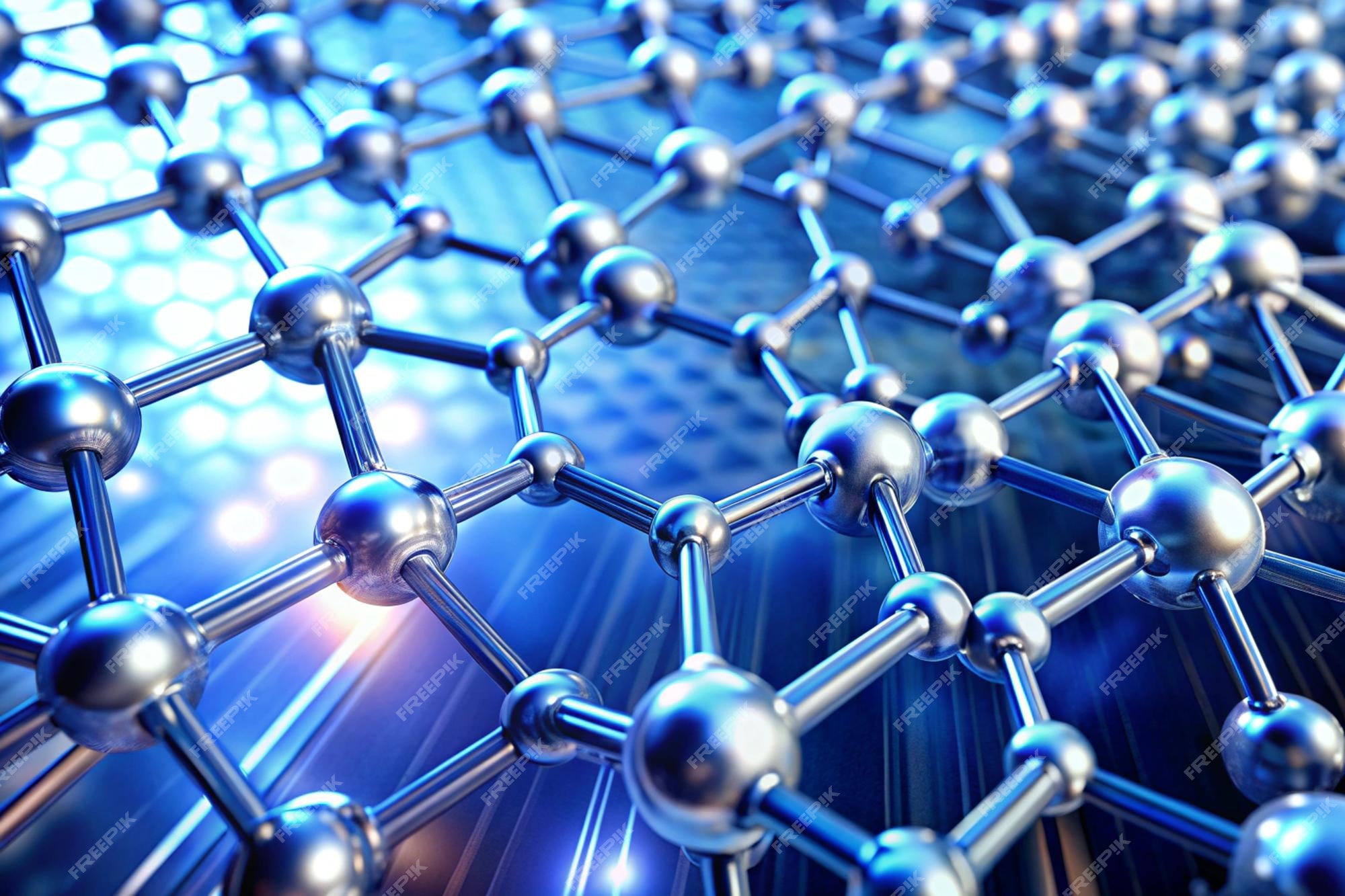 Graphene Molecular Grid Graphene Atomic Structure Concept Hexagonal