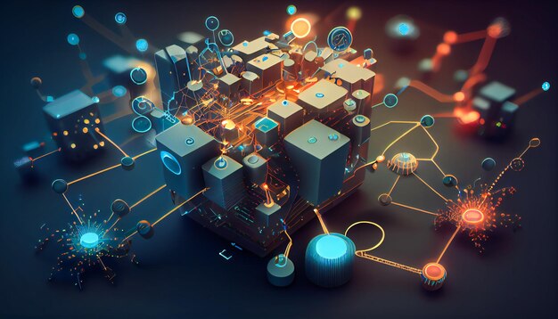 A graphical representation of a connected IoT network | Premium AI ... A graphical representation of a connected IoT network | Premium AI ...
