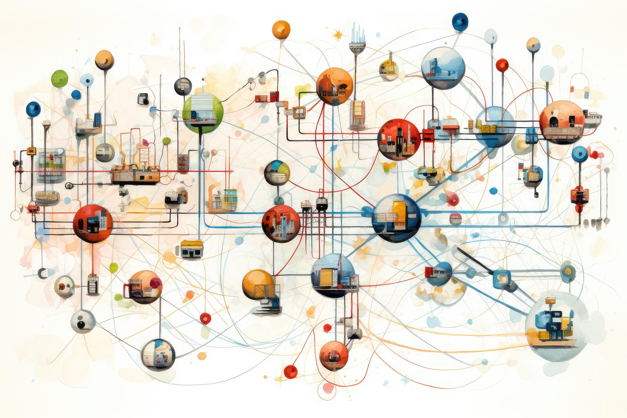 Premium AI Image | A graphical representation of a connected IoT network Premium AI Image | A graphical representation of a connected IoT network