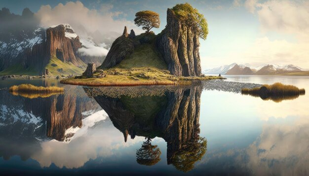 Premium Photo | Great wanderlust evoking natural landscape generative ai Premium Photo | Great wanderlust evoking natural landscape generative ai