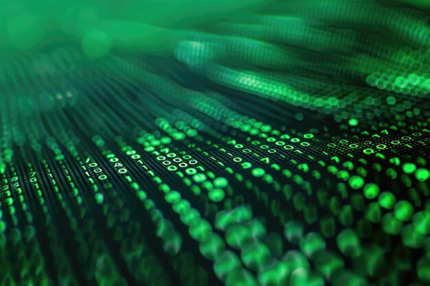 Premium Photo | Green binary code on computer screen texture background binary code binary code
