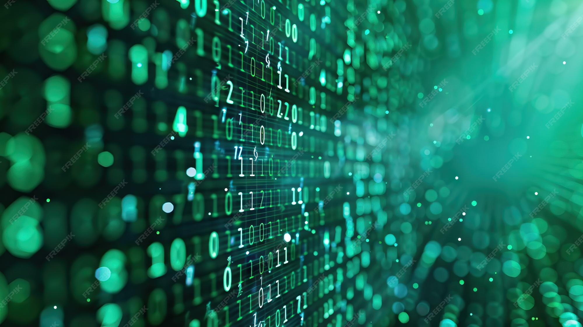 Premium Photo Green Binary Code On Computer Screen Texture Background Binary Code Binary Code