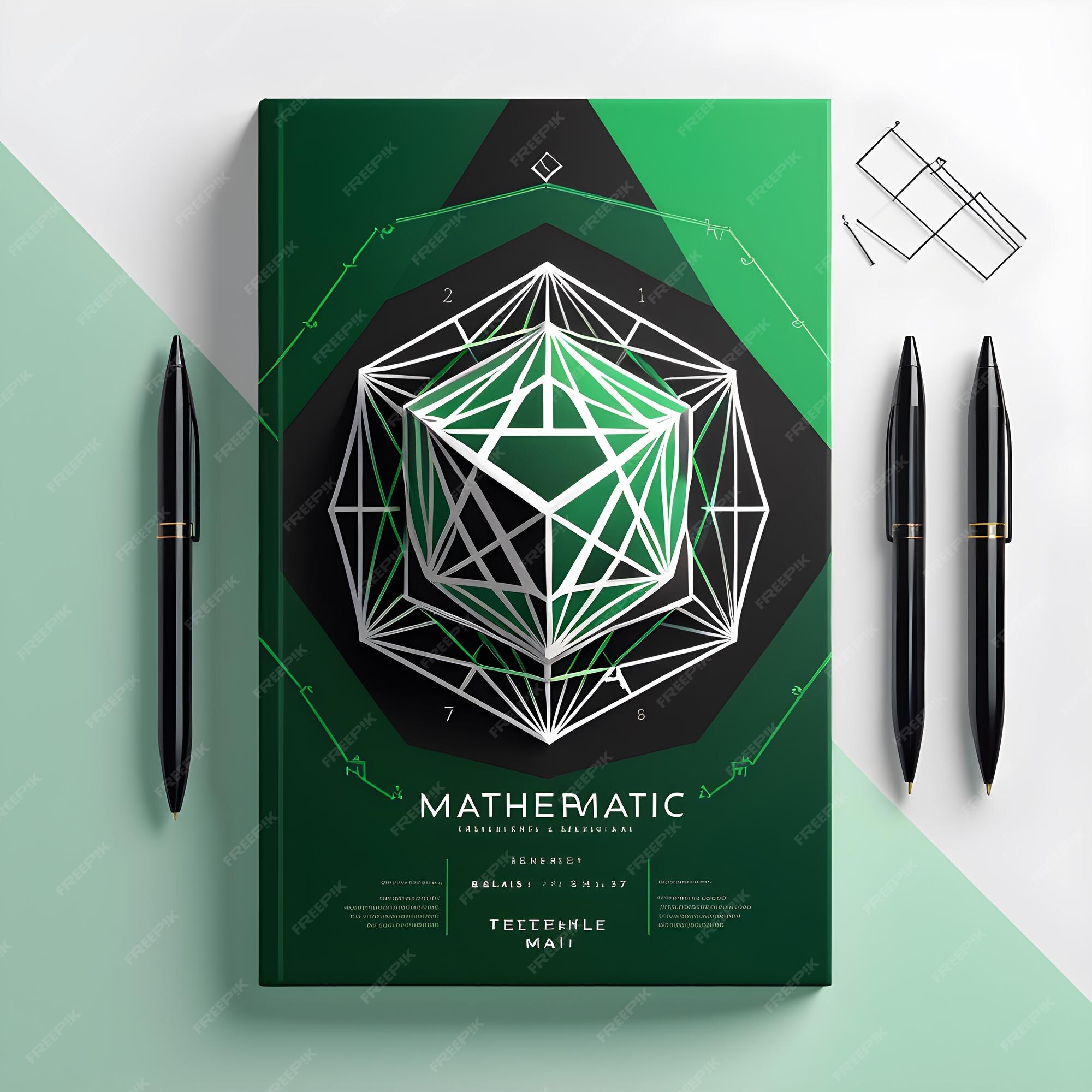 Premium Photo A Green And Black Book With A Green Background That Says Math