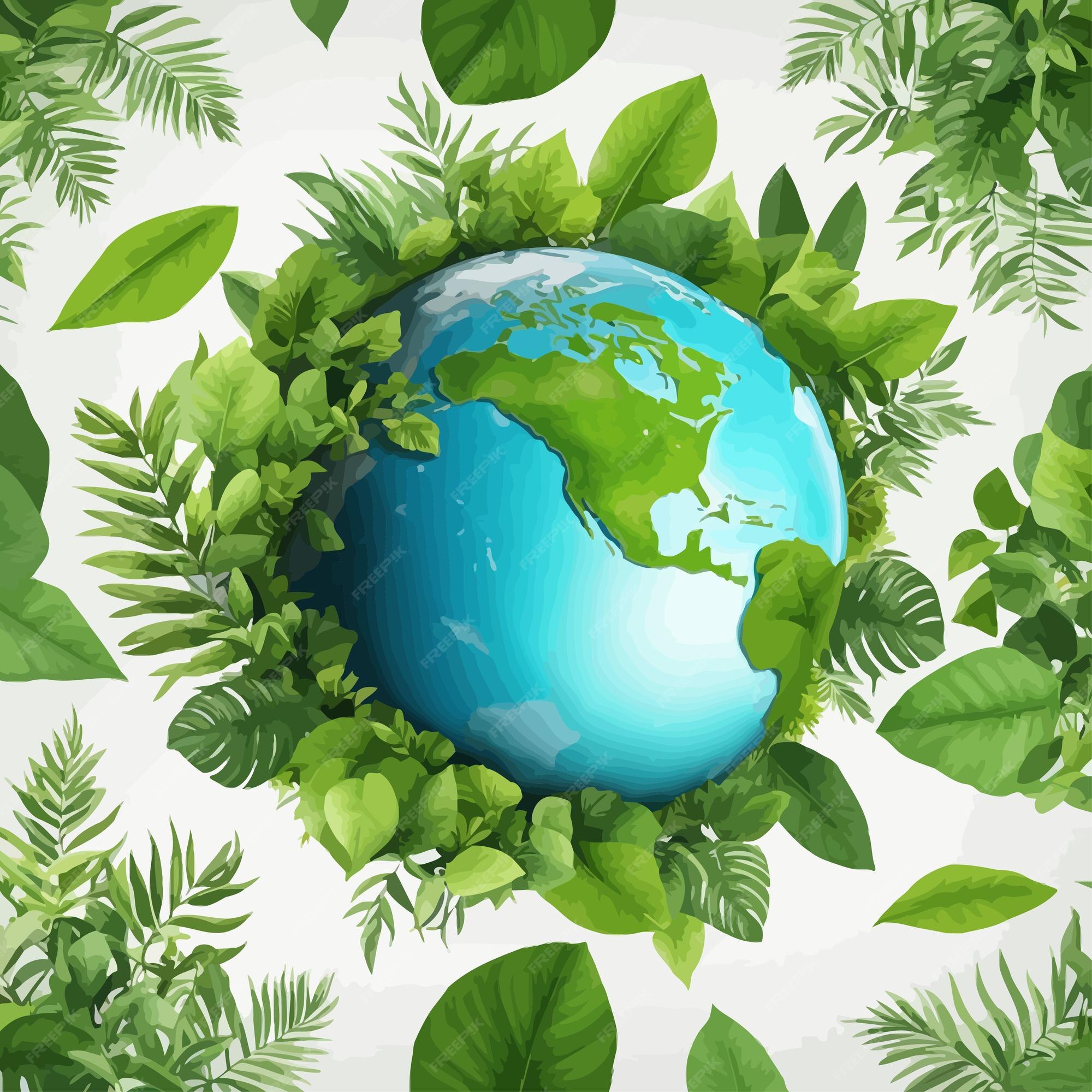 Premium Photo | Green earth day on isolated white background Care for ... Premium Photo | Green earth day on isolated white background Care for ...