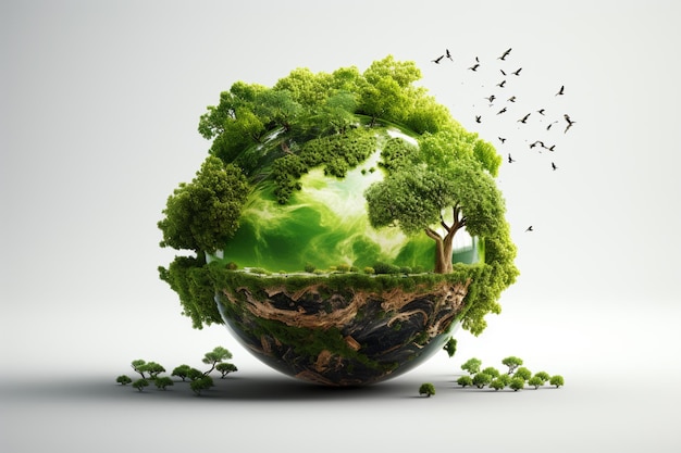 Green earth day isolated on white background high quality | Premium AI ... Green earth day isolated on white background high quality | Premium AI ...