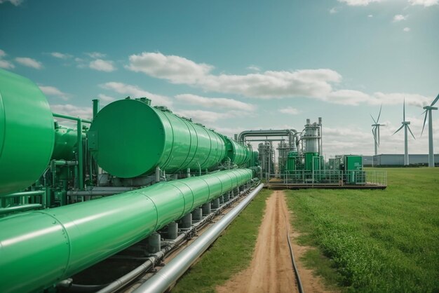 Premium Photo Green Hydrogen Renewable Energy Production Pipeline