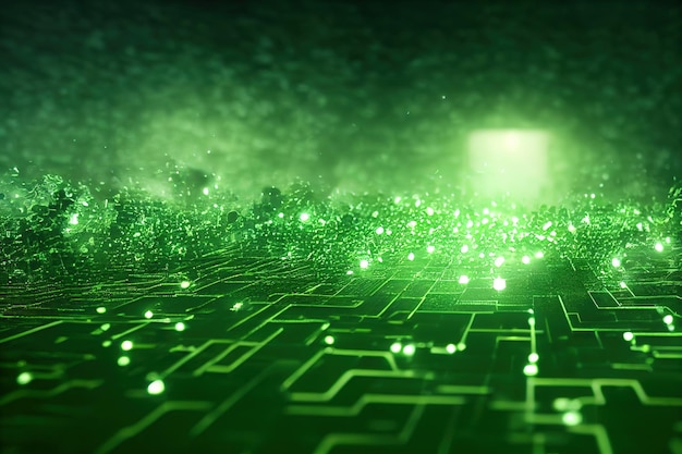 Premium Photo | Green matrix background Ai generated Premium Photo | Green matrix background Ai generated