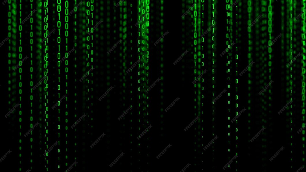 Premium Photo | Green matrix background technology stream binary code digital illustration ...