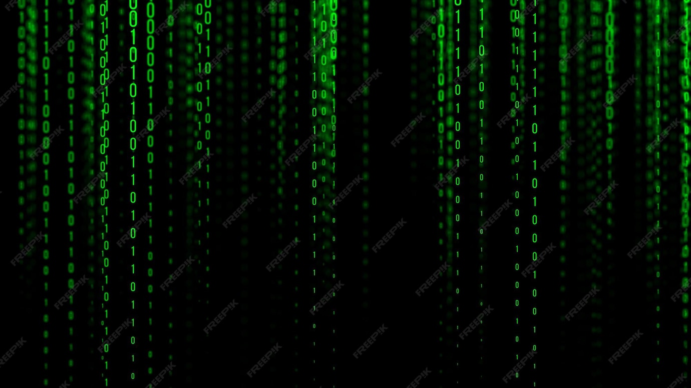 Premium Photo | Green matrix background technology stream binary code ...