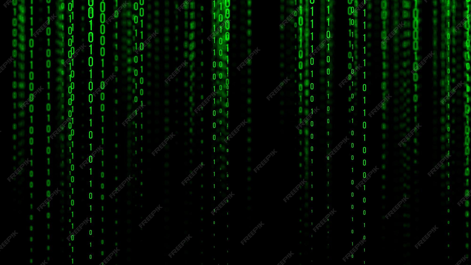 Premium Photo | Green matrix background technology stream binary code digital illustration ...