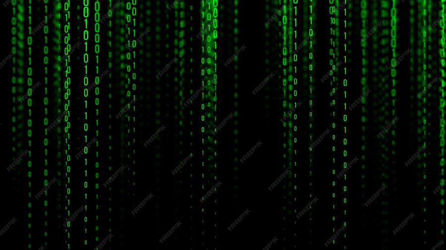 Premium Photo | Green matrix background technology stream binary code ...