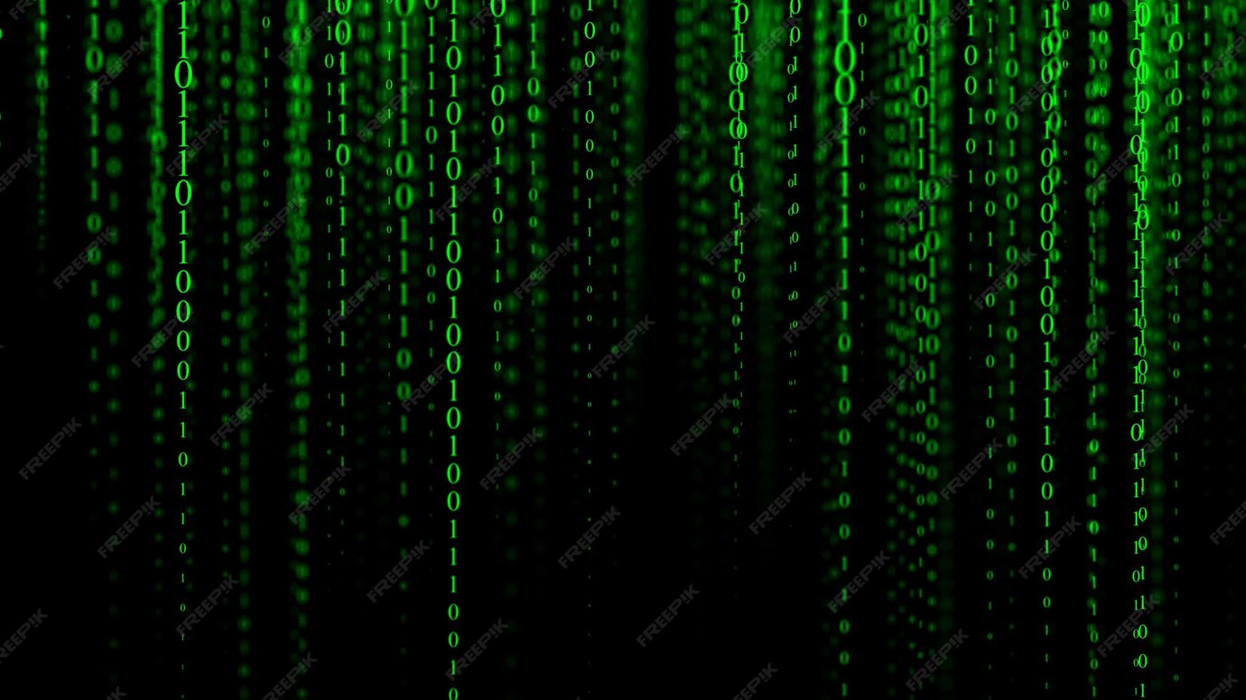Premium Photo | Green matrix background technology stream binary code digital illustration ...