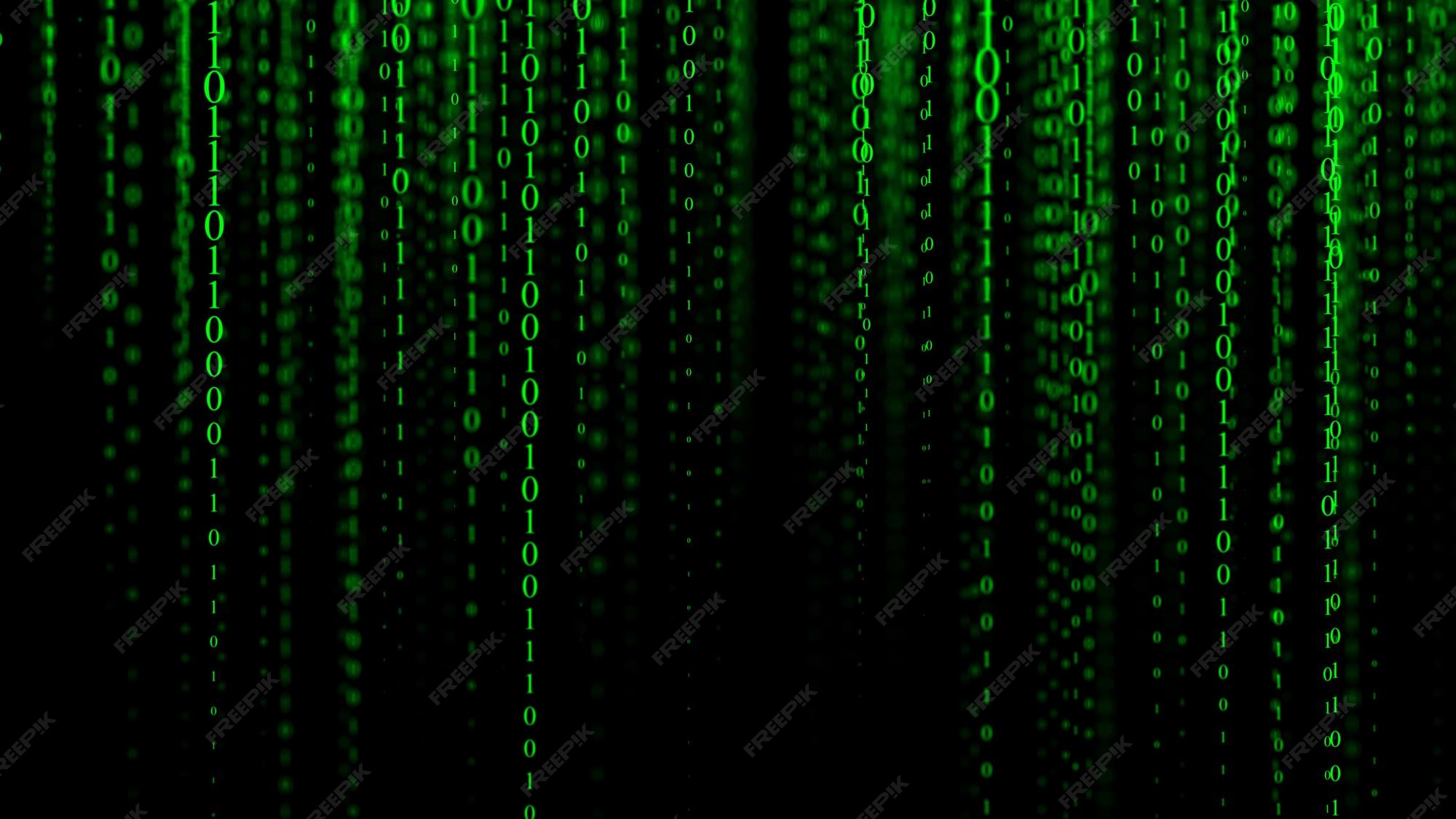 Premium Photo | Green matrix background technology stream binary code digital illustration ...