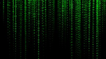 Premium Photo | Green matrix background technology stream binary code digital illustration ...