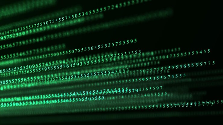 Premium Photo | Green matrix background technology stream binary code ...