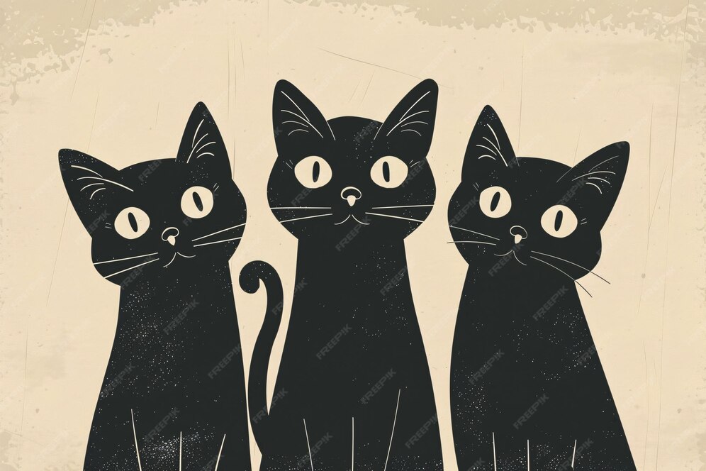 A group of black cats | Premium AI-generated image A group of black cats | Premium AI-generated image