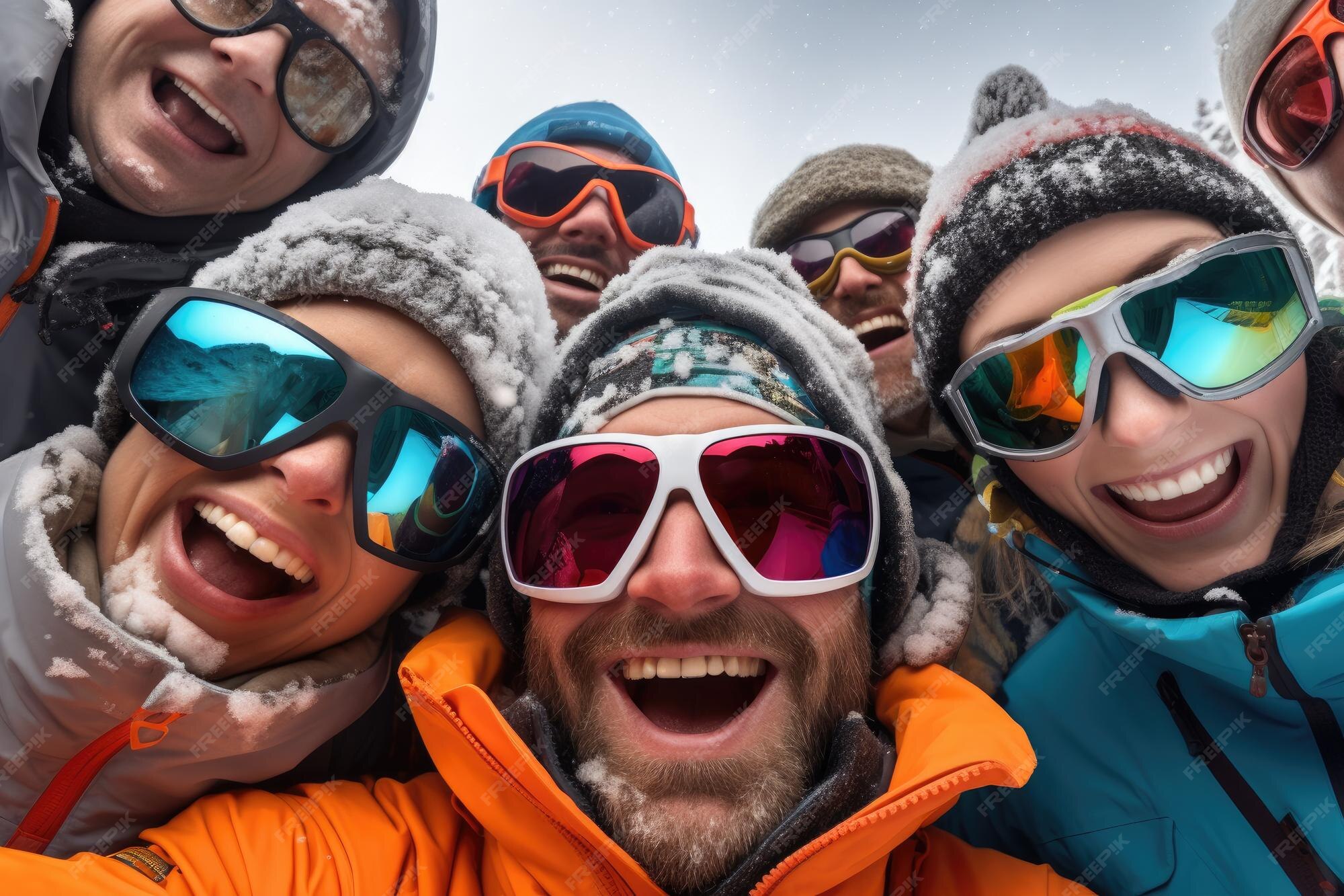 Premium Photo | Group of friends having fun in winter mountains Group ... Premium Photo | Group of friends having fun in winter mountains Group ...
