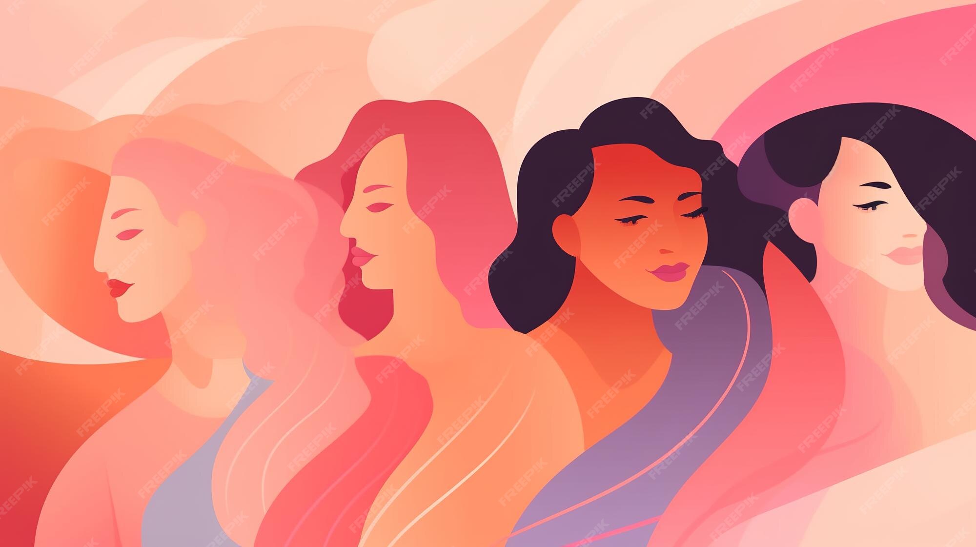 Premium AI Image | A group of Multiethnic women illustration Premium AI Image | A group of Multiethnic women illustration