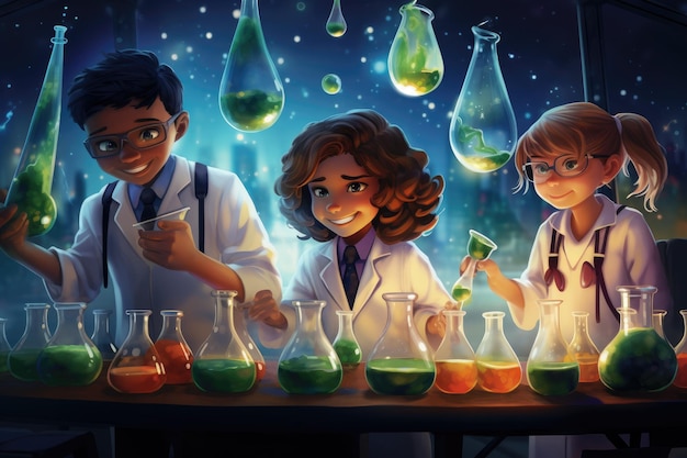Premium AI Image | Group of scientists working in laboratory Mixed ... Premium AI Image | Group of scientists working in laboratory Mixed ...