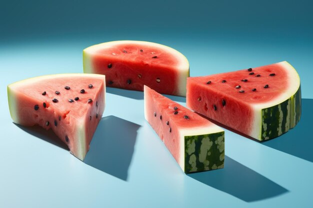 Premium AI Image | A group of watermelon slices Premium AI Image | A group of watermelon slices