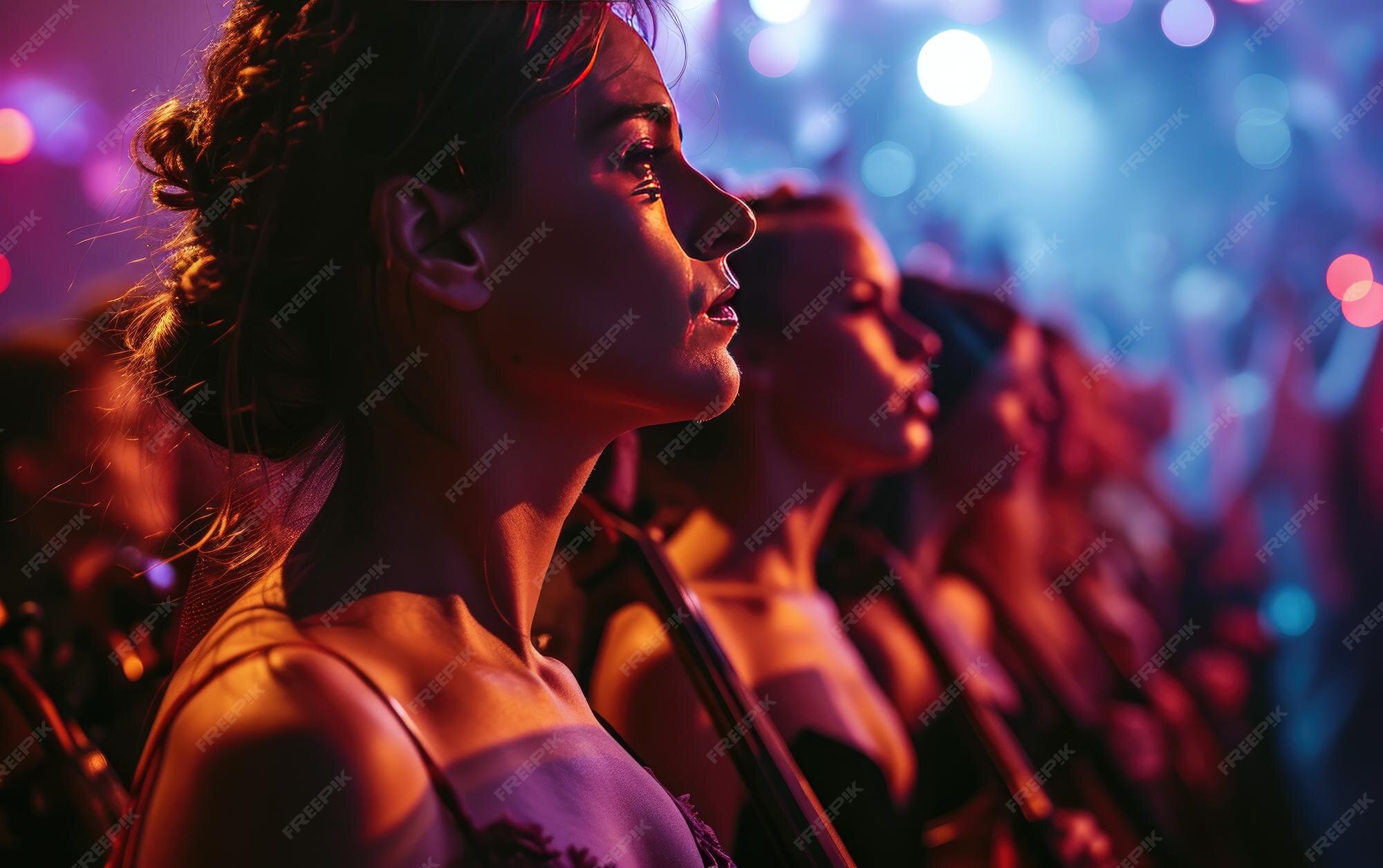 Premium Ai Image Group Of Women Standing Together In Front Of A Crowd
