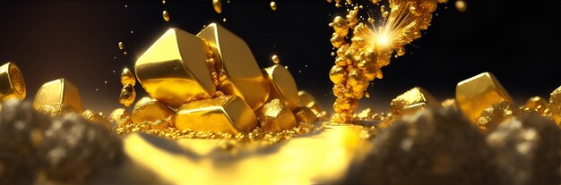 Premium AI Image | Growing expanding or exploding gold market Generative AI Premium AI Image | Growing expanding or exploding gold market Generative AI