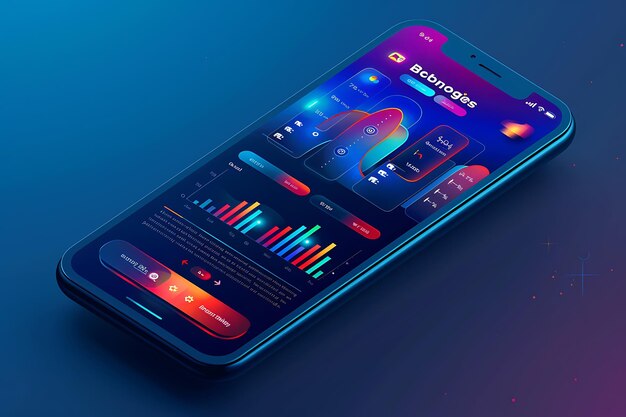 Gui elements for business analytics mobile app | Premium AI-generated image Gui elements for business analytics mobile app | Premium AI-generated image