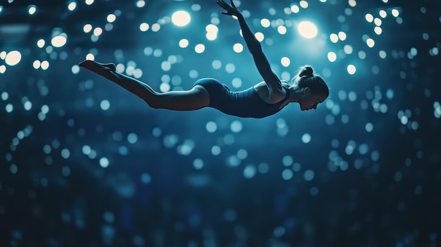 Gymnast performing a perfect routine | Premium AI-generated image Gymnast performing a perfect routine | Premium AI-generated image