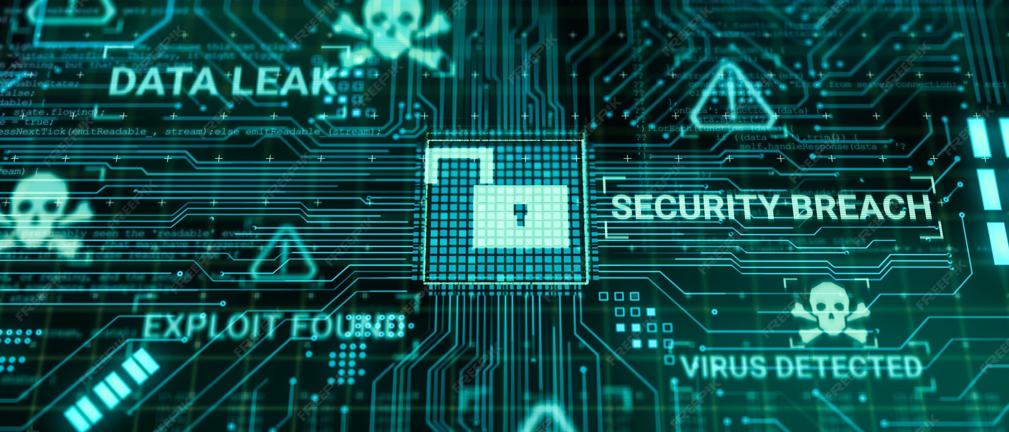 Premium Photo Hacker Attack Computer Hardware Microchip While Process Data Through Internet 