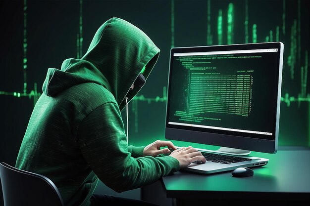 Premium Photo Hacker Code In Laptop Cyber Security Privacy Or Hack Threat Coder Or Programmer