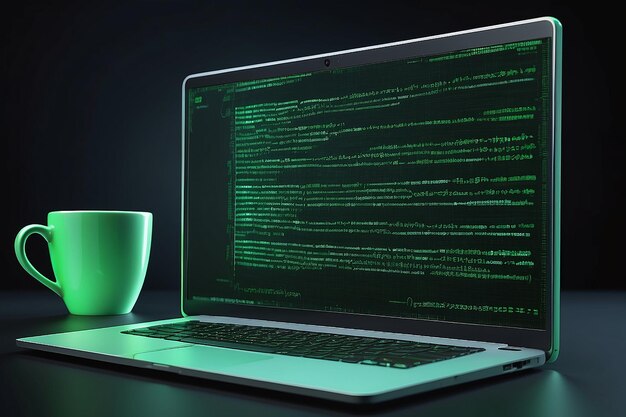 Premium Photo Hacker Code In Laptop Cyber Security Privacy Or Hack Threat Coder Or Programmer