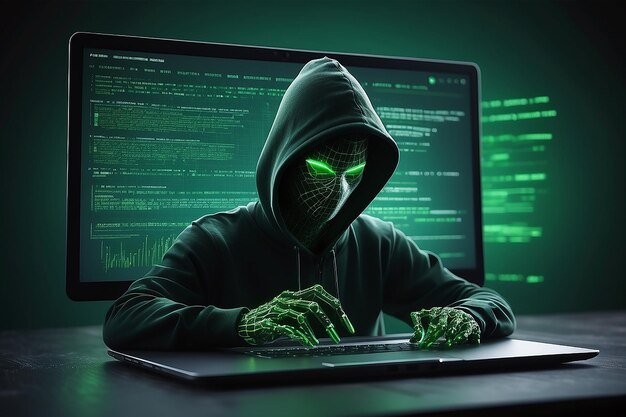 Premium Photo Hacker Code In Laptop Cyber Security Privacy Or Hack Threat Coder Or Programmer
