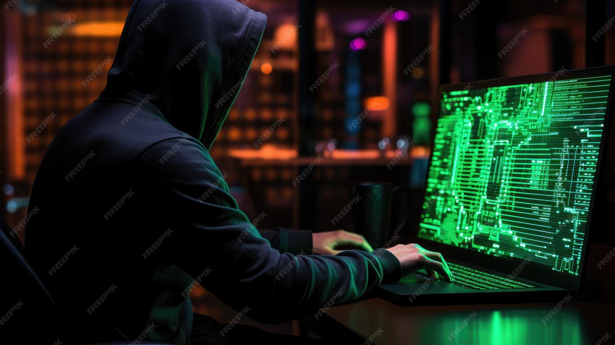 Premium Photo | Hacker coding malware concept Binary code neon ...