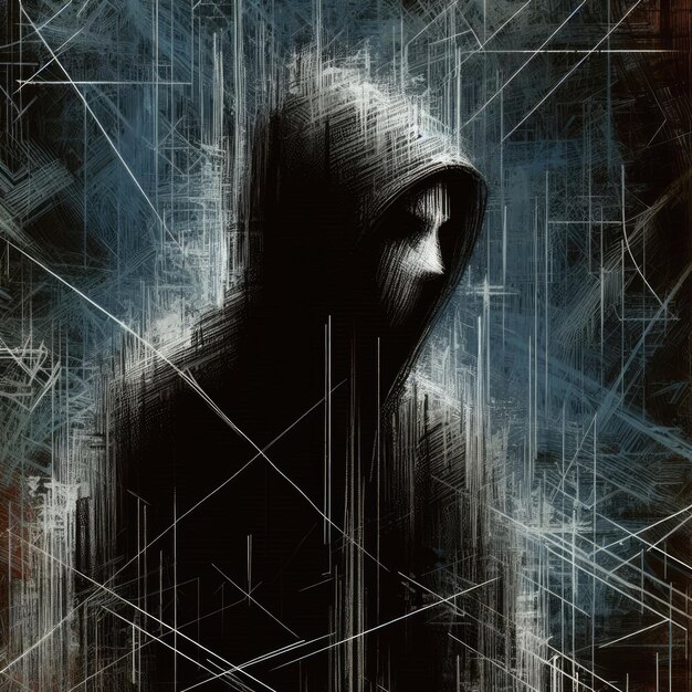 Hacker in dark background with Generative AI | Premium AI-generated image Hacker in dark background with Generative AI | Premium AI-generated image