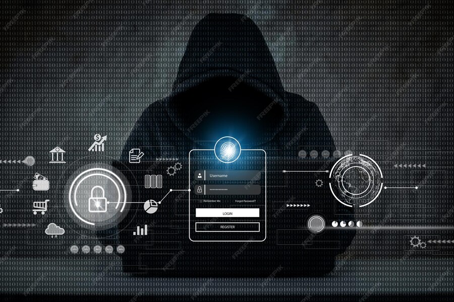 Premium Photo | Hacker hacker hacks network hacker on a dark background Dangerous Hooded Hacker ...