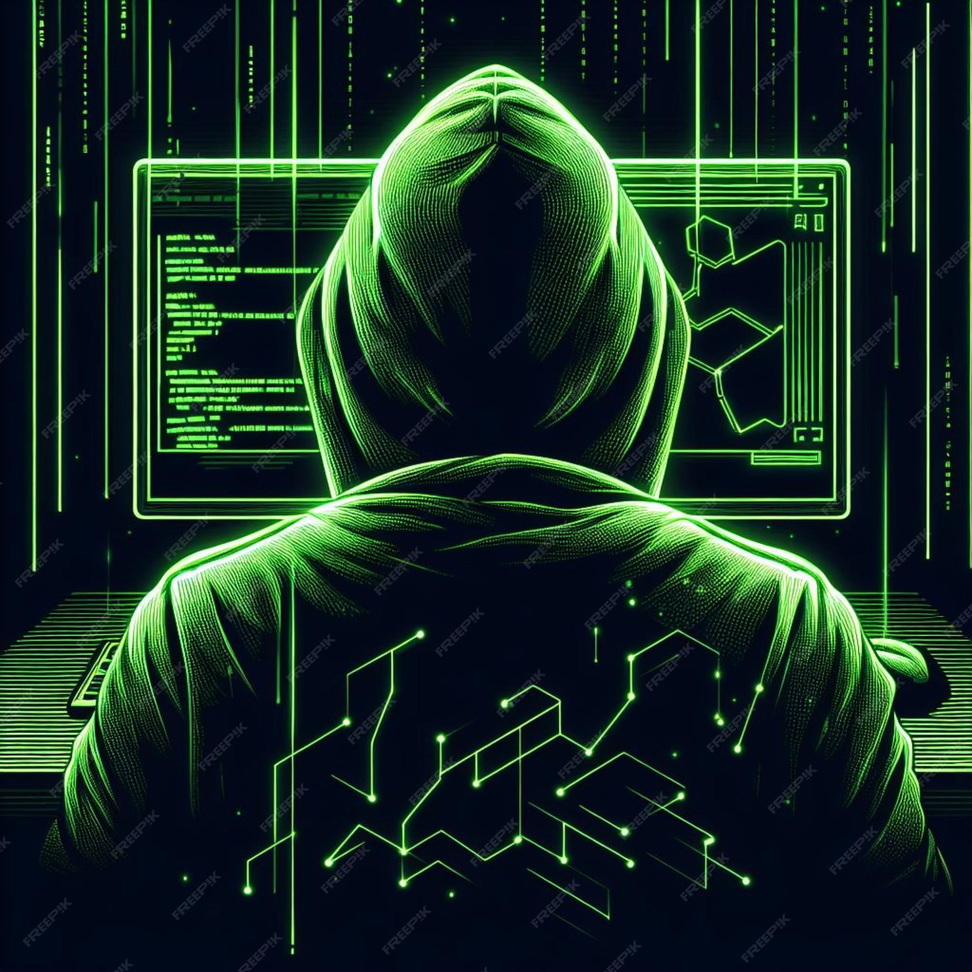 Premium AI Image | hacker hacker photo cyber crime coding photo a boy coding hacker computer ...