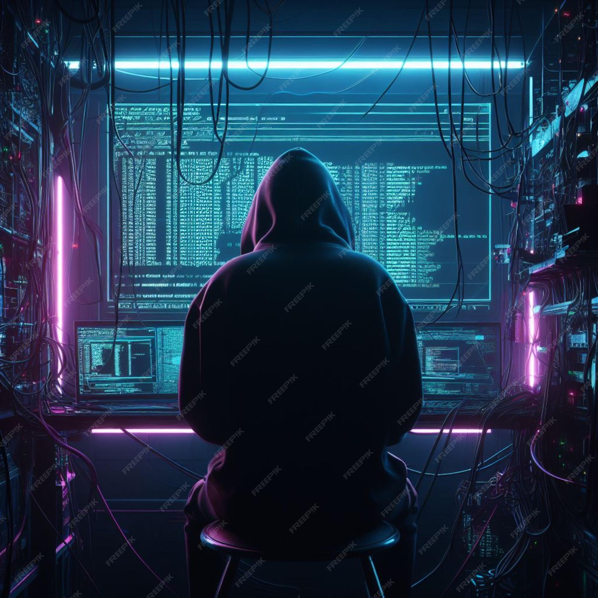 Premium AI Image | hacker hacker photo cyber crime coding photo a boy ...