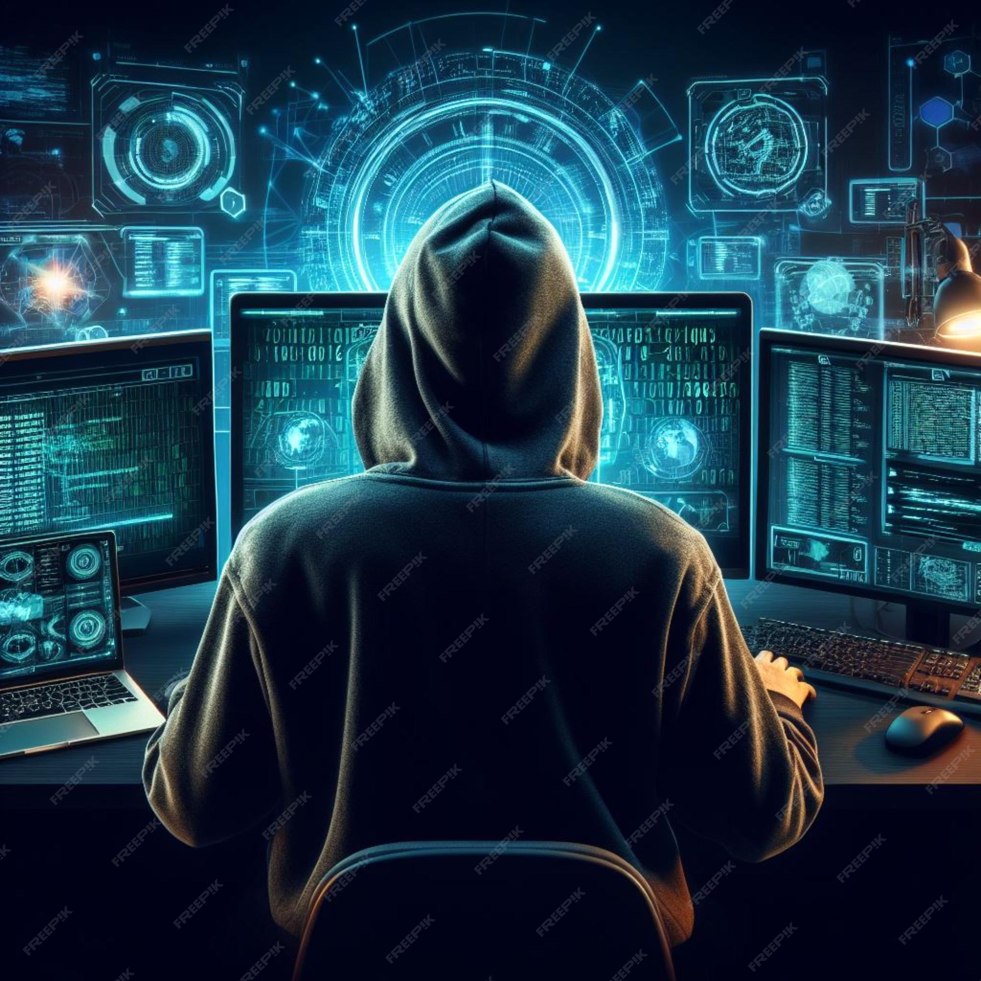 Premium AI Image | hacker hacker photo cyber crime coding photo a boy ...