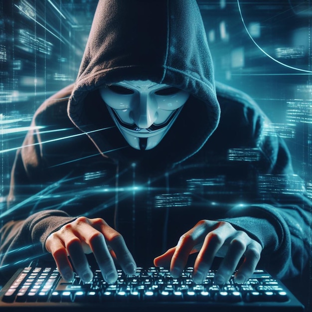 Premium AI Image | hacker hacker photo cyber crime coding photo a boy coding hacker computer ...
