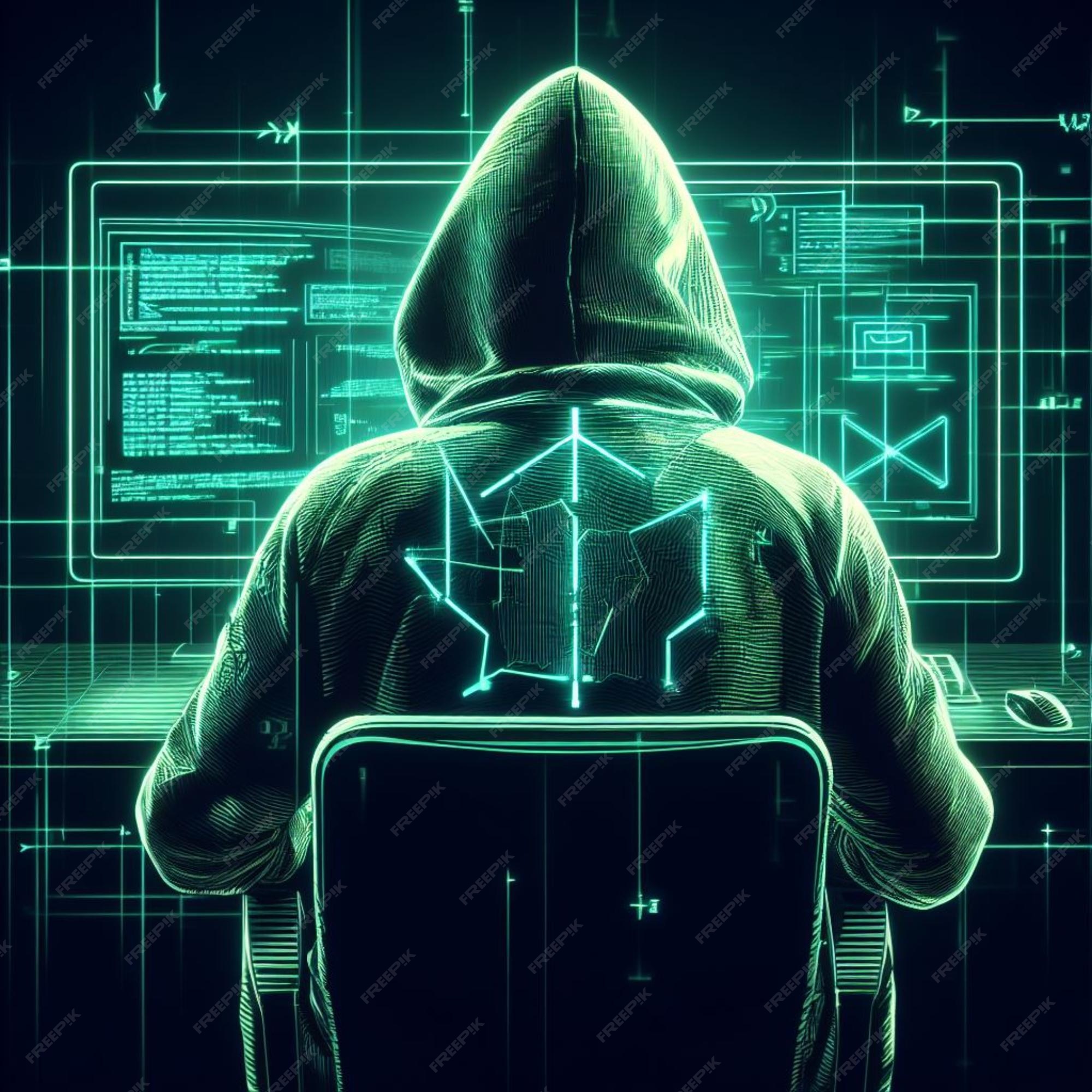 Premium AI Image | hacker hacker photo cyber crime coding photo a boy coding hacker computer ...